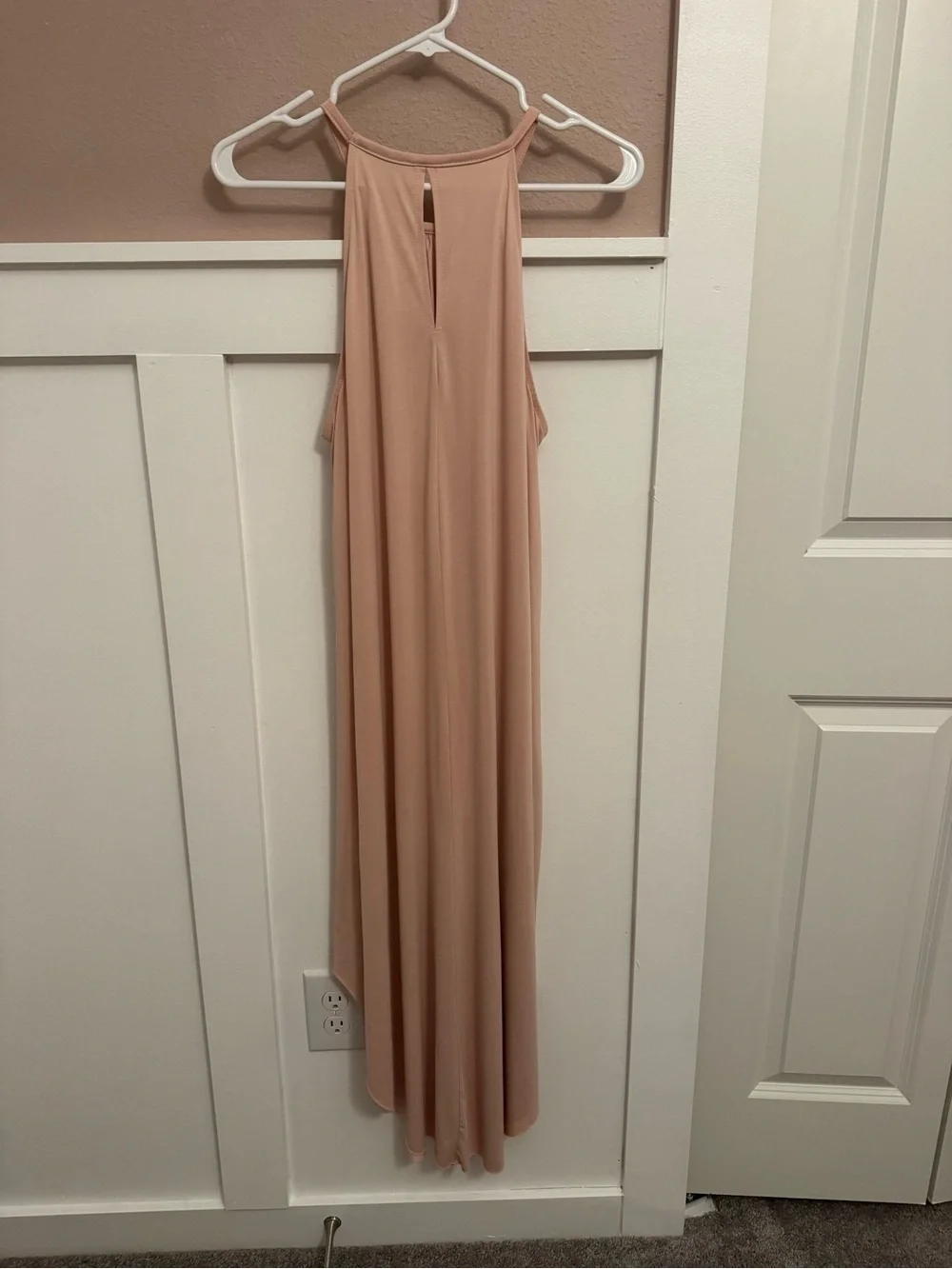 Double Zero | Dresses | Double Zero Blush Pink Highlow Halter Maxi ...